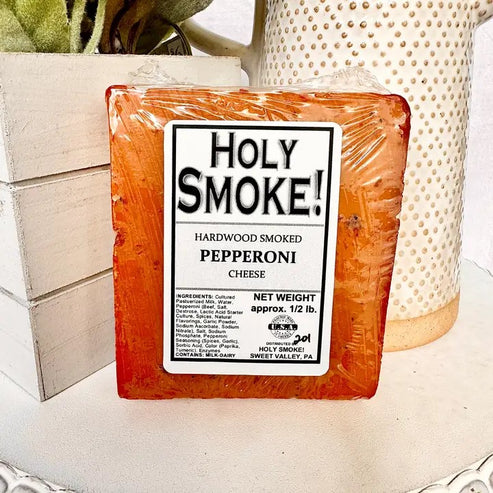 Holy Smoke Pepperoni Hardwood Smoked Cheese – Dusty's Country Store